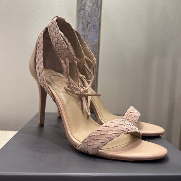 Ann Taylor | Shoes | Ann Taylor Elyn Braided Sandals High Heels In Nude ...